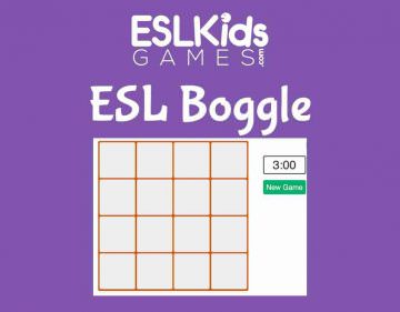 ESL Boggle interactive online game - ESL Kids Games