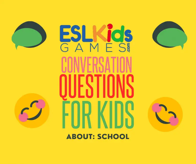 ESL Conversation Questions for kids about School - ESL Kids Games
