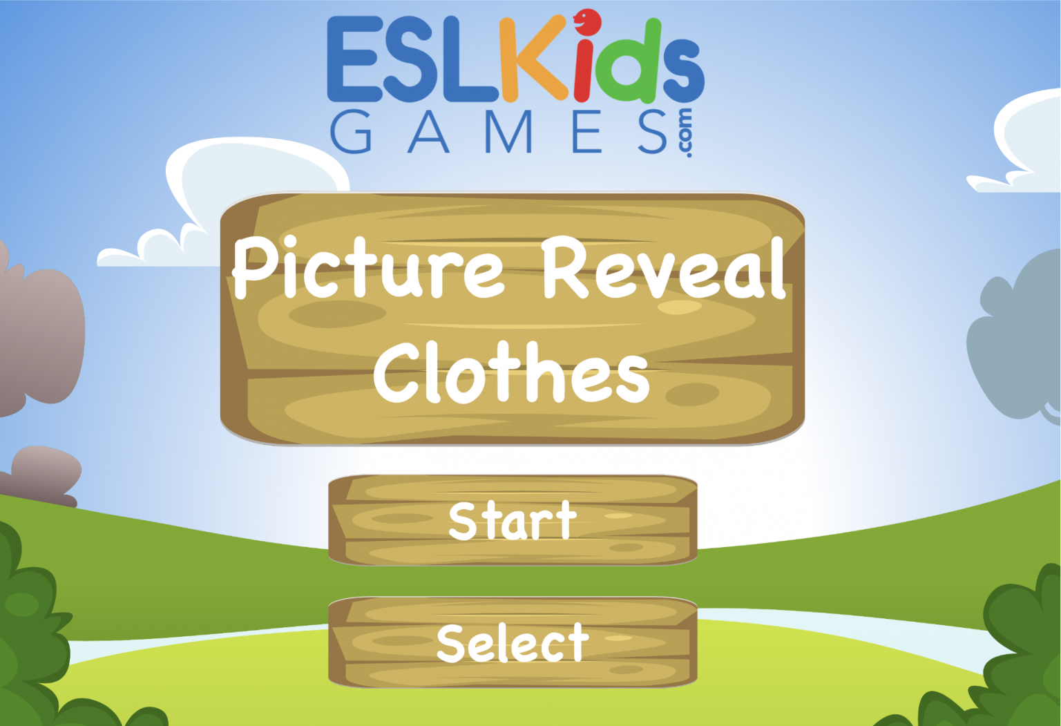 ESL Picture Reveal Clothes - ESL Kids Games