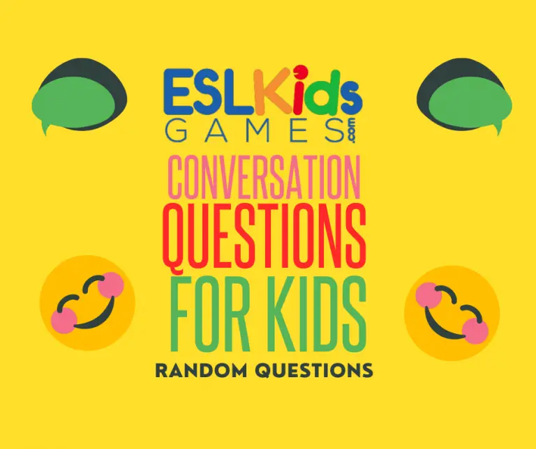 Random ESL Conversation Questions for kids - ESL Kids Games