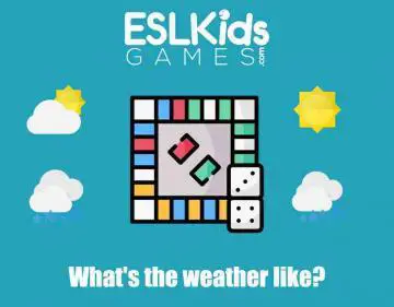 Weather board game - What's the weather like - ESL Kids Games