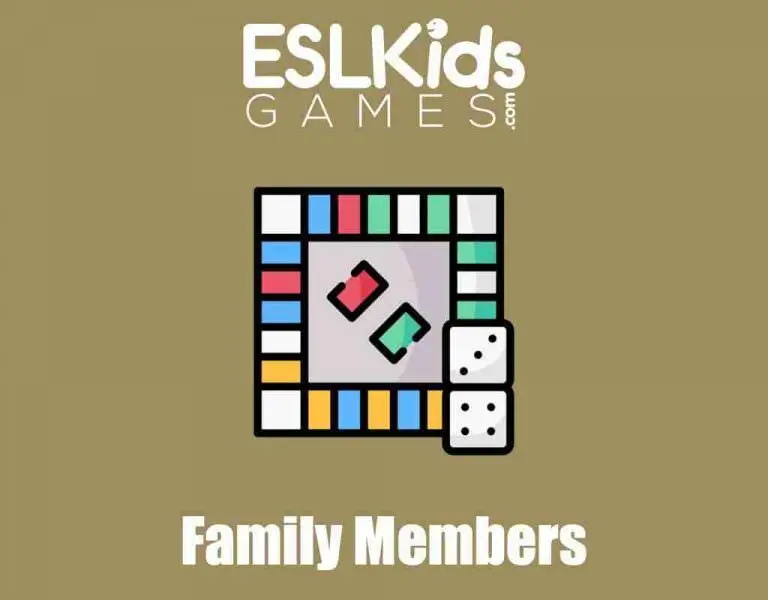 Family members board game to practice family vocabulary - ESL Kids Games
