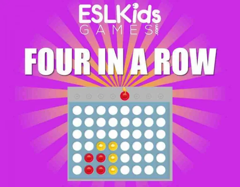 FOUR IN A ROW ESL GAME - ESL Kids Games