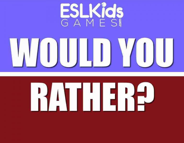 Would you rather speaking esl Game - ESL Kids Games