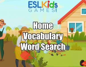 home house vocabulary word search - ESL Kids Games