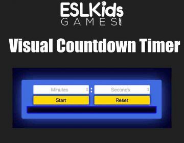 Visual classroom countdown timer - ESL Kids Games