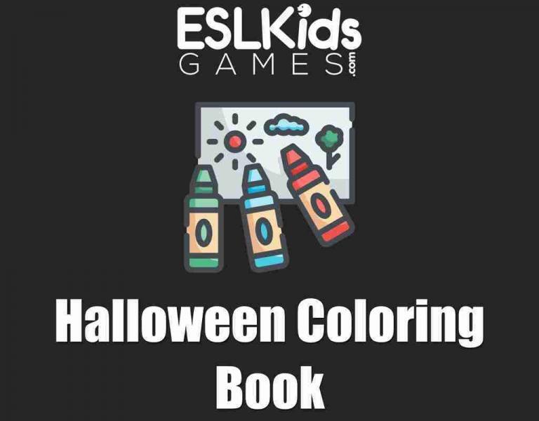 Halloween interactive colouring book - ESL Kids Games