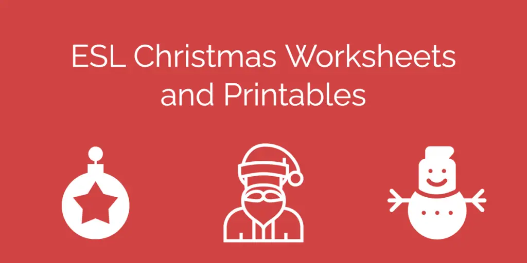 ESL Christmas Worksheets and Printables - ESL Kids Games